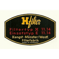 H- Filter Decal